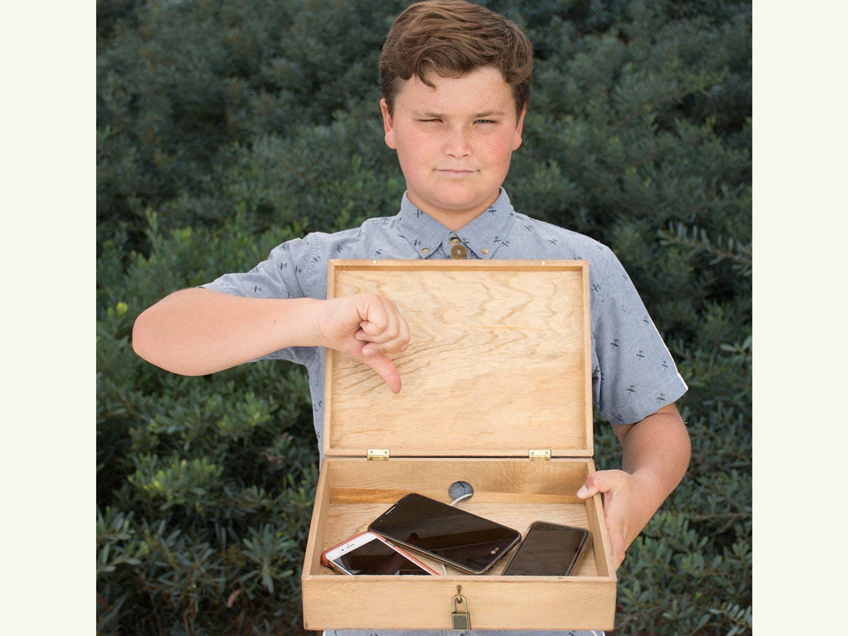 Personalized Family Phone Lock Up Box - Cell Phone Unplug Boxes - Made ...