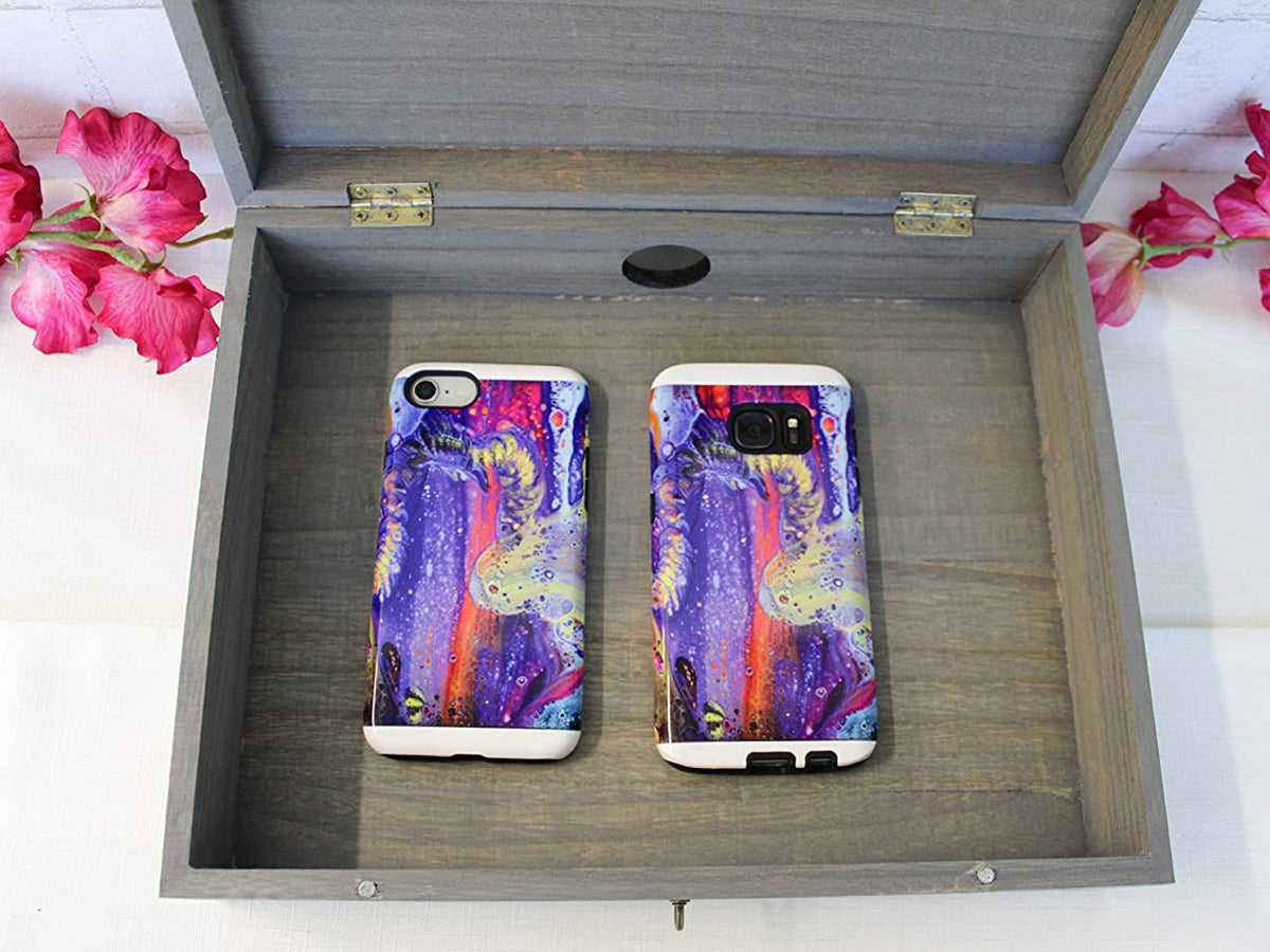 Personalized Family Phone Lock Up Box - Cell Phone Unplug Boxes - Made ...