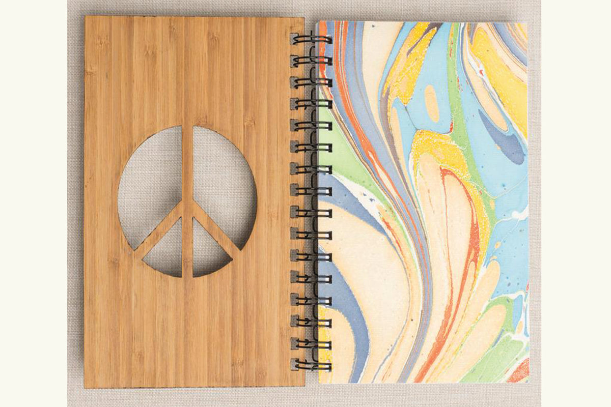 Peace Sign Personalized Wood Journal – Cades and Birch